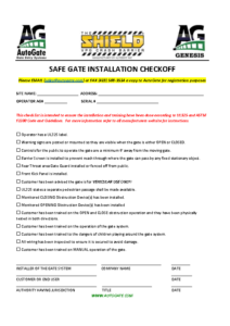 UL 325 & ASTM F2200 INFORMATION | AutoGate